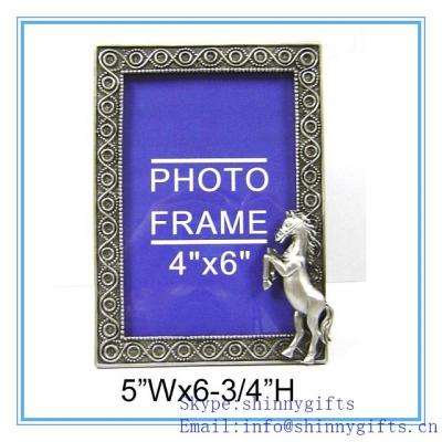 China Shinny gifts aluminum horse Photo Frames with diamond for sale