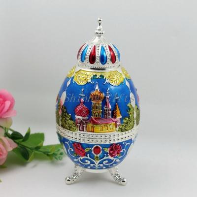 China Shinny Gifts  Egg Type Embossed Metal Automatic Toothpick Tooth-pick Holder Box for sale