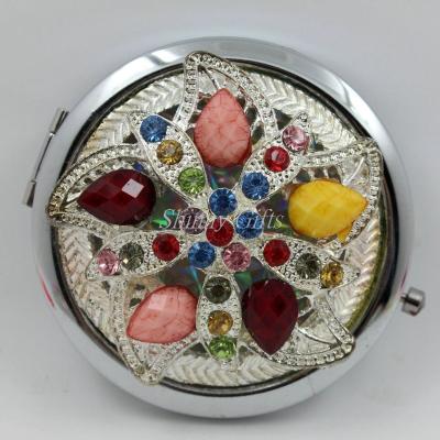China Shinny Gifts 7cm Round Shape Makeup Mirror Portable Mirror Cosmetic Mirror for sale