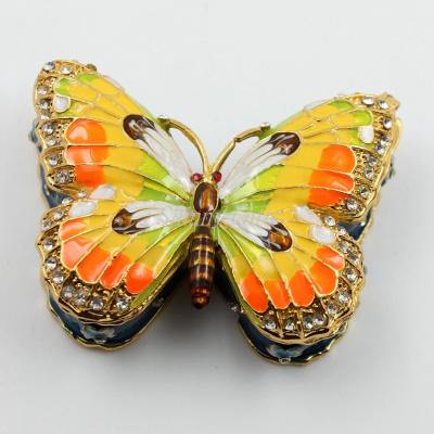 China Shinny Gifts Butterfly Trinket Box Jewelry Box Ornament Gifts Box for sale