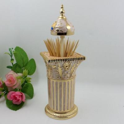 China Shinny Gifts  Westland Giftware Magnetic Ceramic Salt  Pepper Shaker with Toothpick Holder for sale