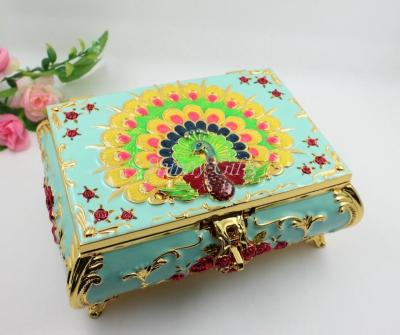 China Shinny Gifts  Jewelry Box Storage Organizer Case Ring Earring Necklace Mirror PU for sale