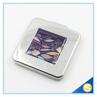 China Custom Logo Pocket Cosmetic Mirror,Compact Mirror for Promotion Gift for sale