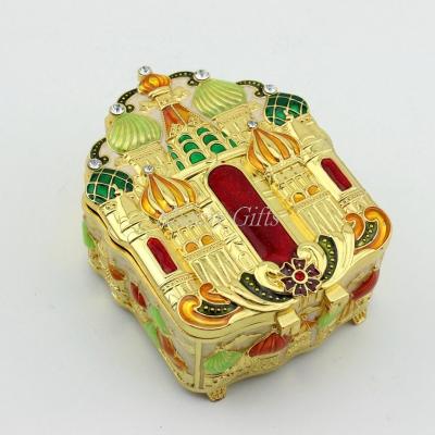 China Castle Desgin Wedding Decoration Metal Gift Box for Jewelry Wholesale for sale