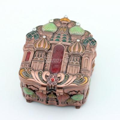 China Antique Brass Metal Jewelry Box for sale