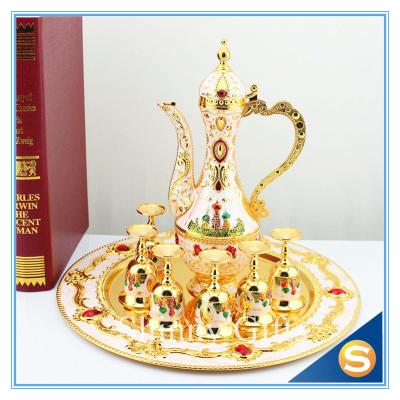 Китай Shinny Gifts New Home Ornament Gift Set Handmade Enamel Metal Craft Decorations Russian Castle Style TXX продается