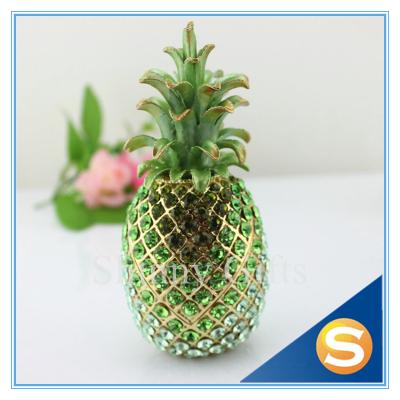 Китай Shinny Gifts Shiny Diamond Pineapple Shape Trinket Box Full Diamond Gift Box продается