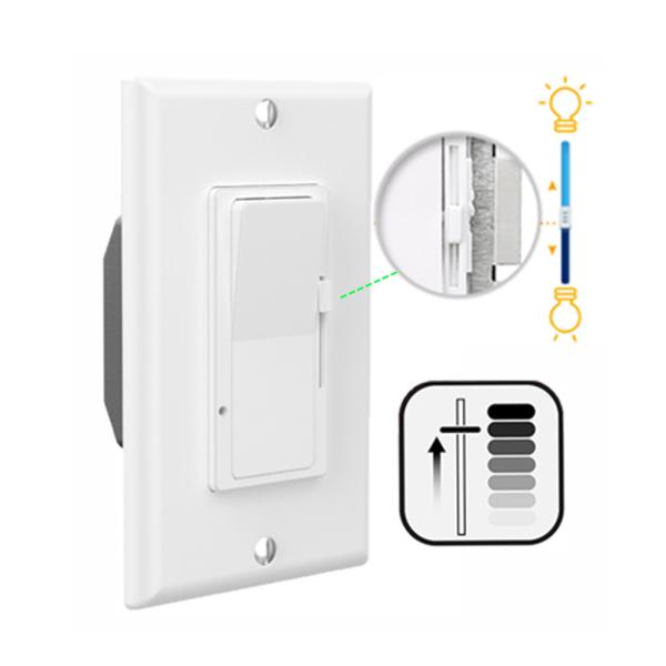 Quality PC ABS Adjustable LED Dimmer Switch 300W Incandescent Dimmer Switches for sale