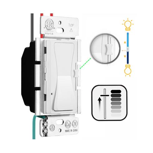 Quality 3 Way Wall Mount Dimmer Switch 0 - 10V LED Panel Light Dimmer Switch Rocker for sale