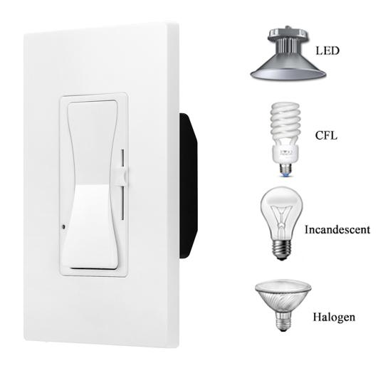 Quality 3 Way Wall Mount Dimmer Switch 0 - 10V LED Panel Light Dimmer Switch Rocker for sale