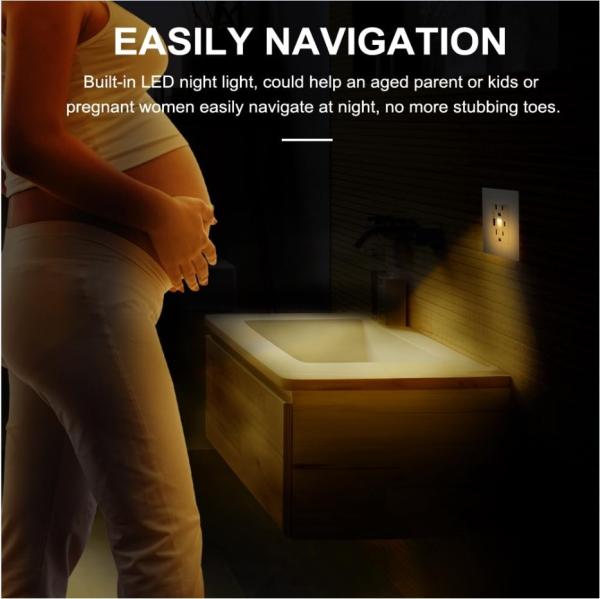 Quality PD20W Night Light USB Outlet Fast Charging USB Type C Outlet With Light for sale