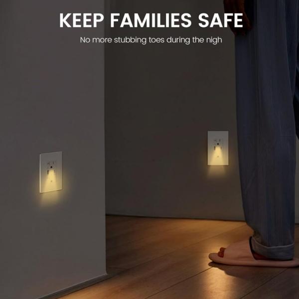 Quality QC / PD 20W Night Light Outlets 20A USB Wall Outlets With 0.2W Power Night Light for sale