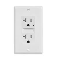 Quality ETL Certified Wall Mounted Electrical Sockets 20A 125V Outlets With Night Light for sale