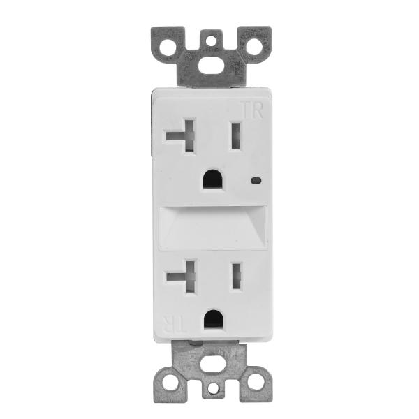 Quality ETL Certified Wall Mounted Electrical Sockets 20A 125V Outlets With Night Light for sale