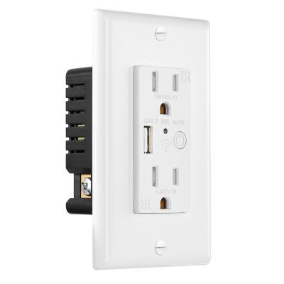 China Home Smart Socket Automation Wifi Controlled Power Outlet 15A 125V for sale