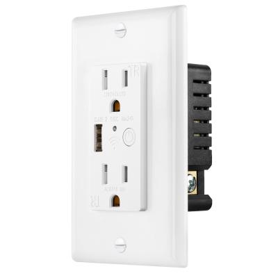 China Home Smart Socket Automation Wifi Controlled Power Outlet 15A 125V for sale