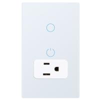 China IOS / Android Compatibility Wifi Wall Socket 15A Smart Wall Outlets With 1 Gang Wifi Switch for sale