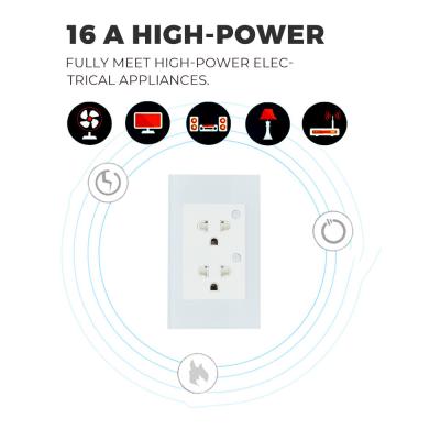 China Voice Controlled Wifi Wall Outlets Customized Tuya Smart Outlet For Easy Home Automation for sale
