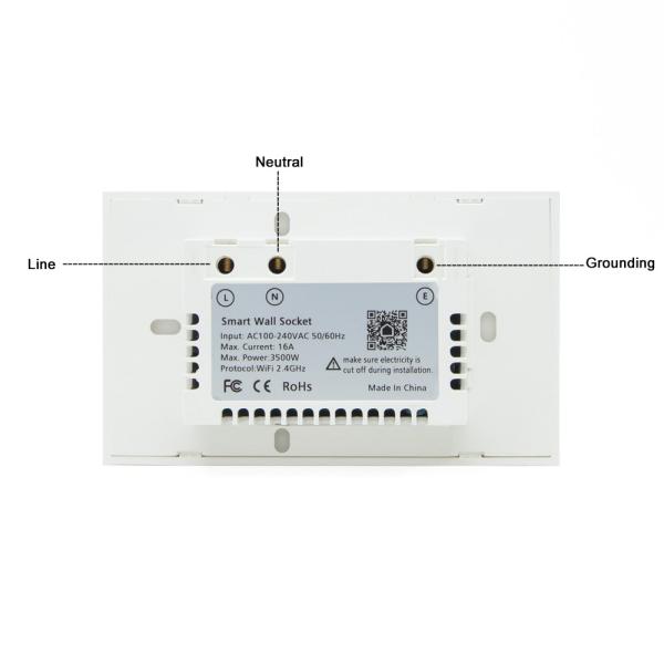 Quality Voice Controlled Wifi Wall Outlets Customized Tuya Smart Outlet For Easy Home for sale