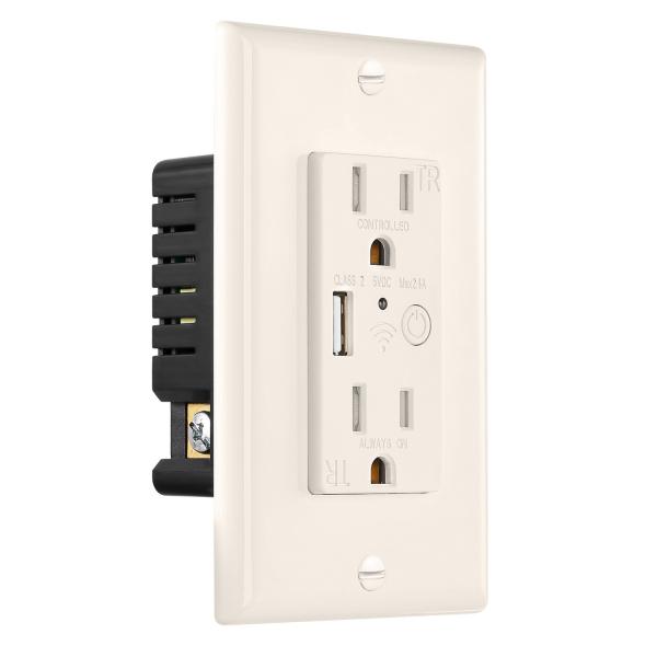 Quality Tuya Intelligent Zigbee Wall Socket 15A 127V Smart Wall Socket For Residential for sale