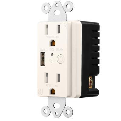 China Tuya Intelligent Zigbee Wall Socket 15A 127V Smart Wall Socket For Residential Application for sale