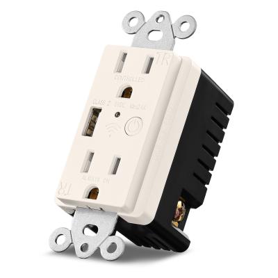 China Tuya Intelligent Zigbee Wall Socket 15A 127V Smart Wall Socket For Residential Application for sale