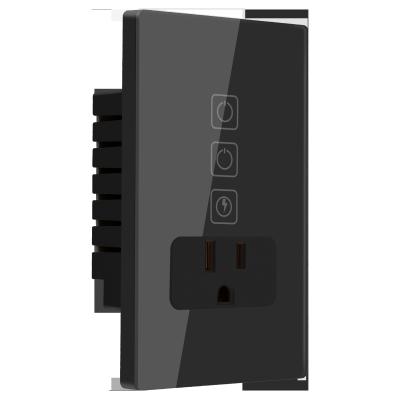 China Customized Smart Socket AC110V - 240V 2 Gang Wifi Smart Switch Convenient Power Monitor for sale