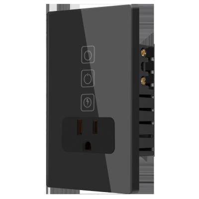 China Customized Smart Socket AC110V - 240V 2 Gang Wifi Smart Switch Convenient Power Monitor for sale