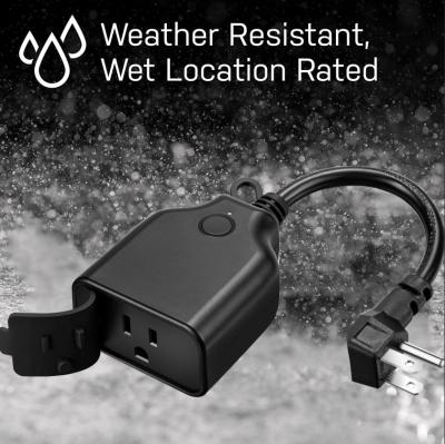 China Timer Function Equipped Outdoor Smart Plug Weather Resistant Tuya Smart Plug IP54 for sale