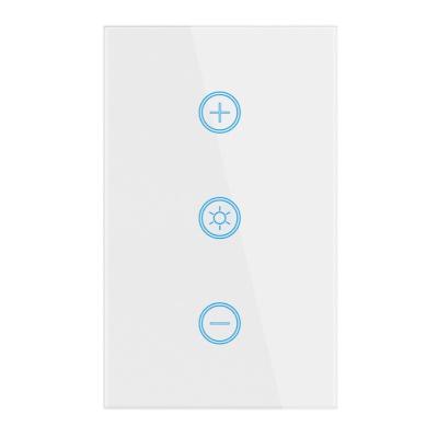 China Touch Wifi Dimmer Light Switches Wall Mounted Smart Life Dimmer Switch 600W for sale