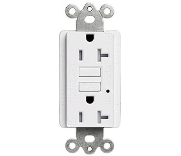Quality Rectangle GFCI Electrical Outlet Plastic 20 Amp GFCI Outlet For Indoor for sale