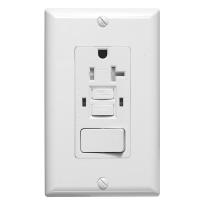 Quality 20A GFCI Electrical Outlet Kitchen / Washing Room Applied Socket With Light for sale