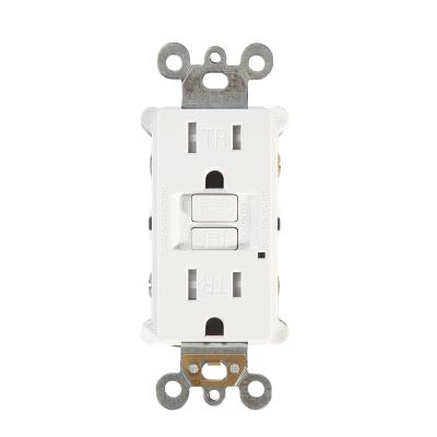 China Slim Design GFCI Electrical Outlet Safety Self Grounding Receptacles 15A for sale