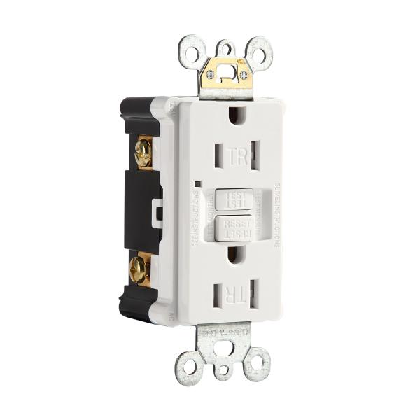 Quality Slim Design GFCI Electrical Outlet Safety Self Grounding Receptacles 15A for sale