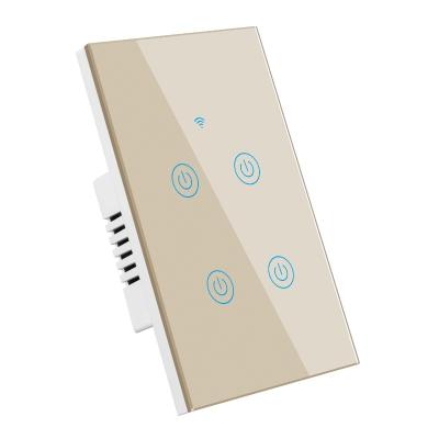 China 10A Smart Wifi Switch Double Control 4 Gang Smart Switch Hands Free 110V-250V AC for sale