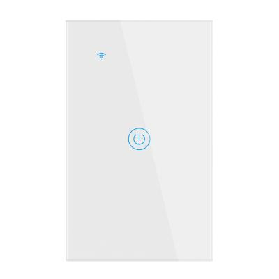 China Single Pole 1 Gang Smart Switch Touch Glass Smart Switch Wall Mounted 10A for sale
