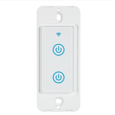 China 110V - 250V Smart Wifi Switch Single Pole Voice Control Switch 600W*2 Max Load Capacity for sale
