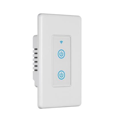 China 110V - 250V Smart Wifi Switch Single Pole Voice Control Switch 600W*2 Max Load Capacity for sale