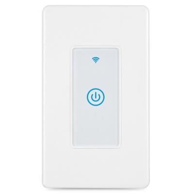 China Tuya Single Pole Wifi Switch Wall Mounted Intelligent Switches 110V - 250V AC for sale
