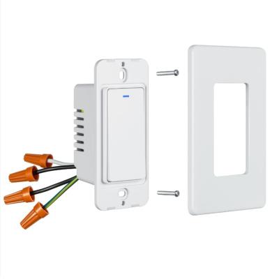 China 110V - 250V Wall Mounted Smart Switch 10A Wireless Smart Switches For IOS / Android Devices for sale