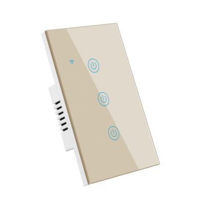China 10A Smart Wifi Switch Single Pole 3 Gang Smart Switch No Neutral Convenient Timer for sale