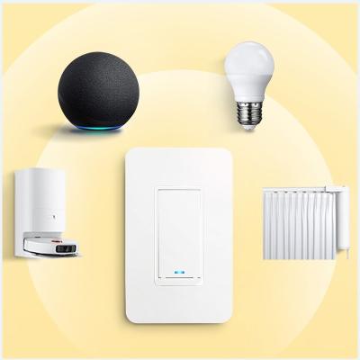 China Wall Mounted Smart Wifi Switch Rocker Timer Smart Switch 10A 110V - 250V AC for sale
