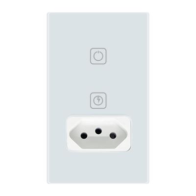 China Fireproof Brazilian Power Socket ABS 1 Gang Wifi Switch Socket App Control 10A For Home for sale