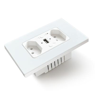 China App Control Double Smart Socket Hands Free Smart Home Socket 110V - 240V for sale
