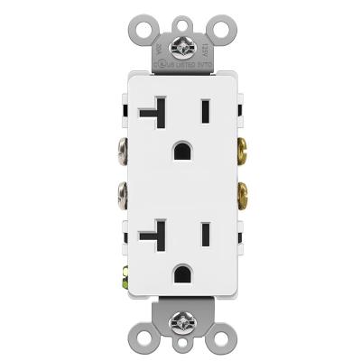 China 20 Amp Decorator Receptacle Plastic Wall Outlet Socket 125V 60Hz for sale