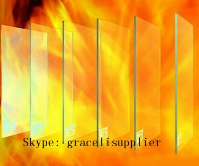China Fire Protection Glass / fire proof glass / fire resistant glass for fireplace or building for sale