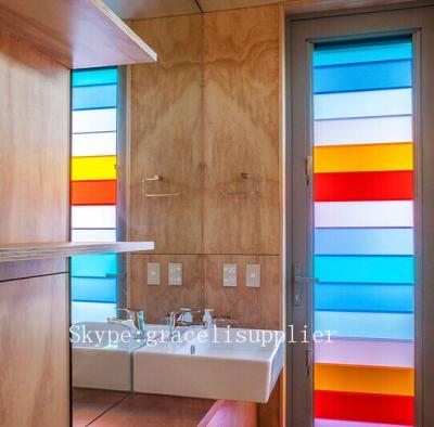 China Factory direct-sale colorful or clear decor shutters glass for bathroom window for sale