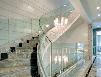 China high quality stalinite Frameless fence clear armored glass For Balustrade for sale