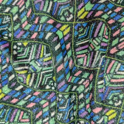 China Soft Comfortable Double Knit Fabric With Recycled Poly And Metallic For Summer/Autumn Wear for sale