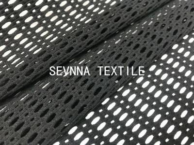 China Sportswear Polyester Spandex Material Recycled Plastic Bottle Yarns Sport Net Mesh Fashion Apparel Cover Ups for sale